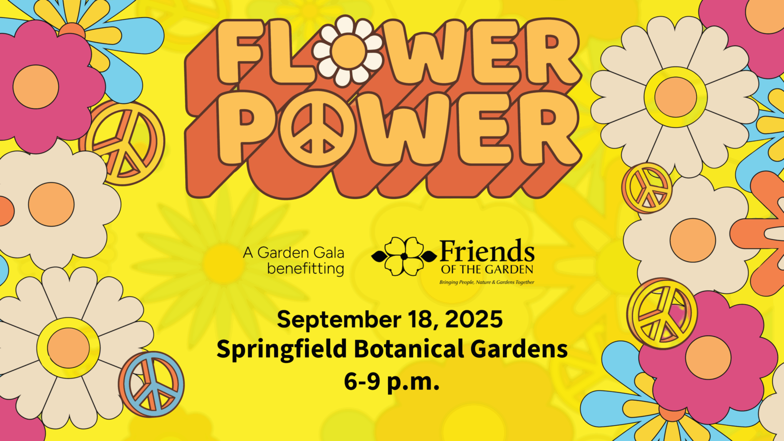 Flower Power Logo Yellow | Friends of the Garden